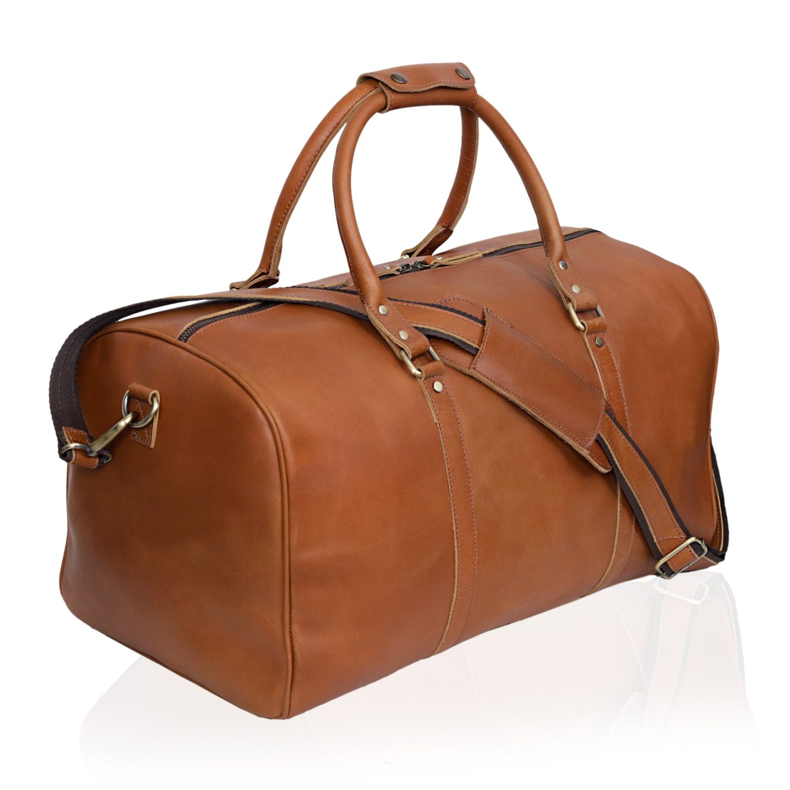 ALEXANDER LEATHER DUFFEL BAG FOR MEN - Leather Bags