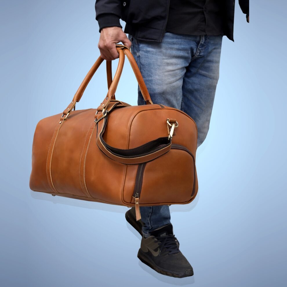ALEXANDER LEATHER DUFFEL BAG FOR MEN - Leather Bags